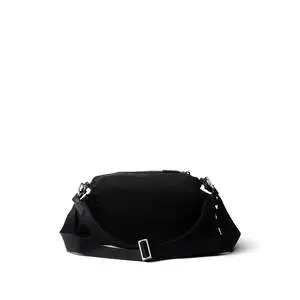 Prada Explore Re-nylon Shoulder Bag With Leather Accents - Black