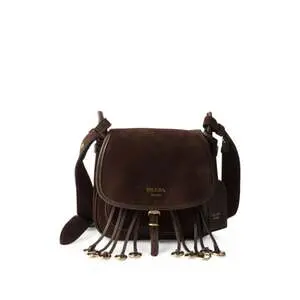 Prada Suede Corsaire Bag - Brown