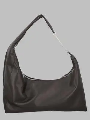 Rick Owens Leather Shoulder Bag With Zipper Detail - Black