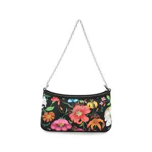 Gucci Floral Print Nylon Shoulder Bag