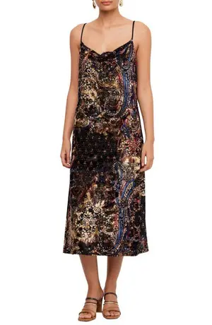 Fifteen Twenty Krissa Drape Front Midi Dress