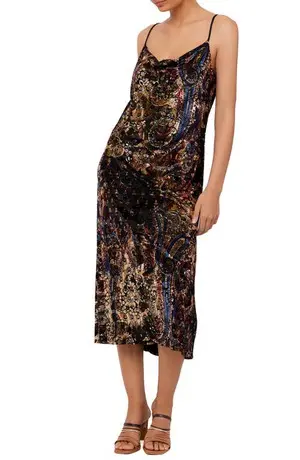 Fifteen Twenty Krissa Drape Front Midi Dress