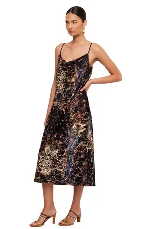 Fifteen Twenty Krissa Drape Front Midi Dress