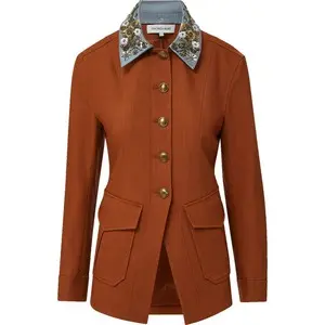 Veronica Beard Laramie Dickey Jacket - Rust
