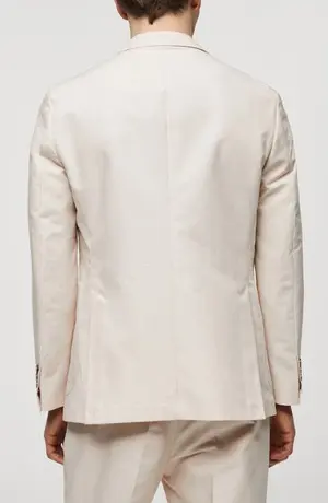 Mango Slim Fit Cotton Blazer