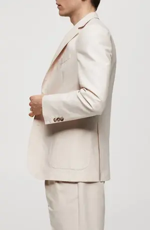 Mango Slim Fit Cotton Blazer