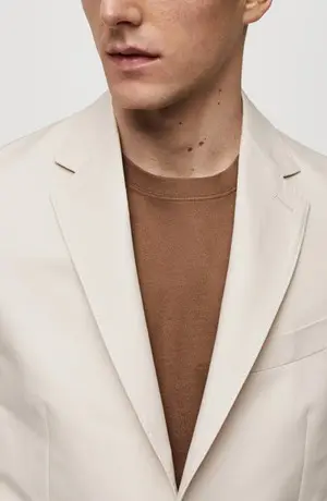 Mango Slim Fit Cotton Blazer