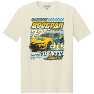 SPIRE MOTORSPORTS Carson Hocevar #77 Chili's Car Throwback T-shirt - Natural