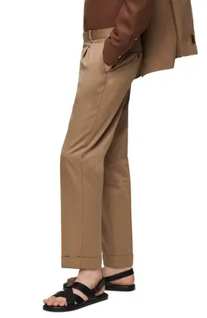 Mango Slim Fit Virgin Wool & Cotton Pants