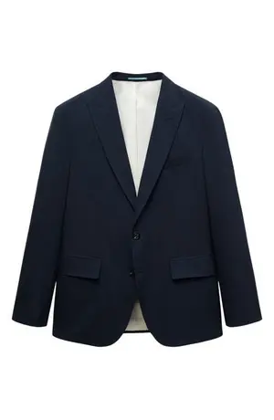 Mango Slim Fit Navy Wool Sport Coat