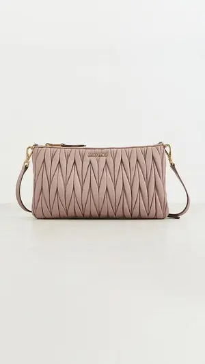Shopbop Miumiu Matelassé Shoulder Bag - Neutral