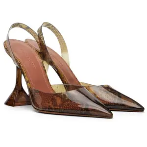 Amina Muaddi Holli Glass Sling 95 High-heeled Sandals