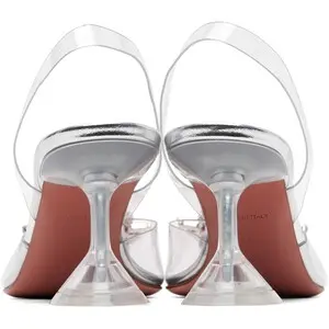 Amina Muaddi Begum Glass Sling 70 High-heeled Sandals - Transparent Color