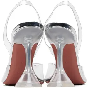 Amina Muaddi Holli Glass Sling 95 High-heeled Sandals - Transparent Color