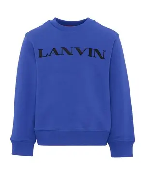 LANVIN Logo-embroidered Sweatshirt - Blue