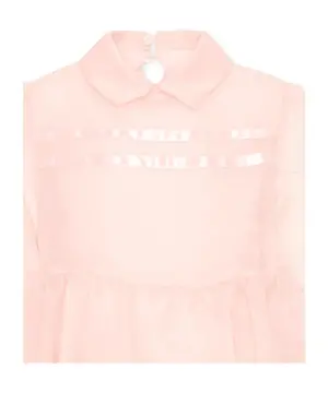 SIMONETTA Organza Collared Dress