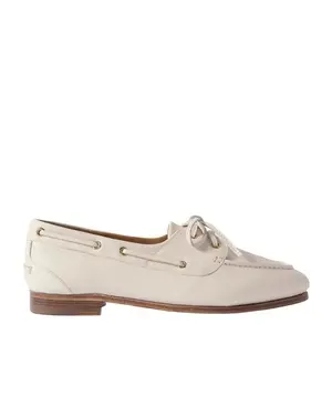 Bally Pathy Leather Boat Shoes - Ivory