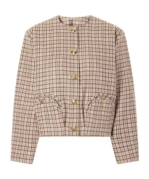 BLAZÉ MILANO Altai Checked Wool And Cashmere-blend Jacket - Beige
