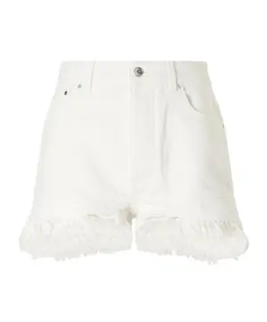 Rabanne Fringe-detail Denim Shorts - White