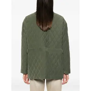 BLAZÉ MILANO Clelia" Matelassé Corduroy Jacket With Contrasting Collar