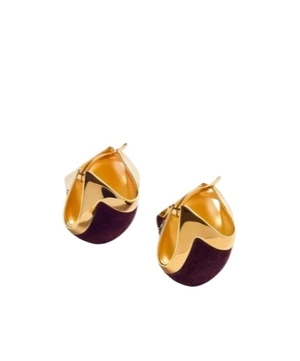 Khaite Gold-plated And Suede Drop Earrings