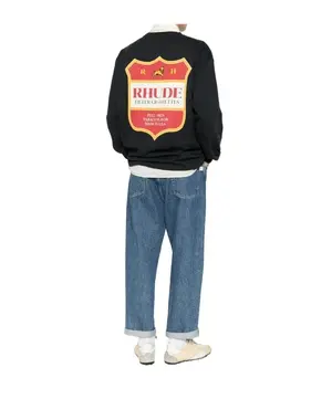 Rhude Logo Printed Crewneck Sweatshirt