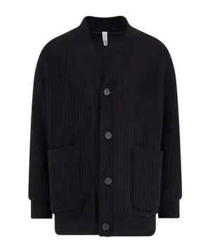 HEVO Cimino Patch-pocket Ribbed Coat
