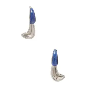Khaite Cyclone Silver-tone Drop Earrings With Lapis Lazuli - Yellow