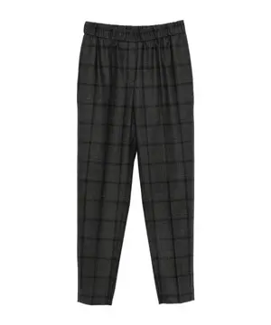 Peserico Plaid Elastic Waist Trousers