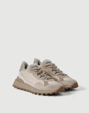 Brunello Cucinelli Shearling-lined Monili Sneakers