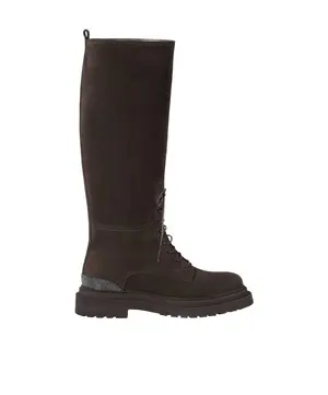 Brunello Cucinelli Suede Boots With Precious Detail