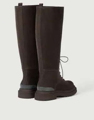 Brunello Cucinelli Suede Boots With Precious Detail
