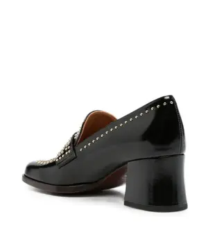 Chie Mihara Stud-embellished Leather Loafers