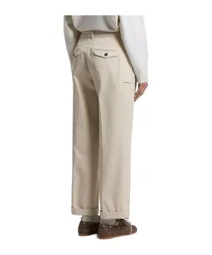 Peserico Pleated Turn-up Trousers