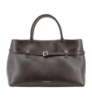 Manu Atelier 35 Le Cambon Leather Tote Bag - Bitter Brown
