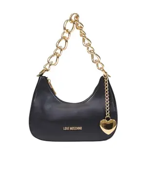 Moschino Chain Shoulder Bag - Black