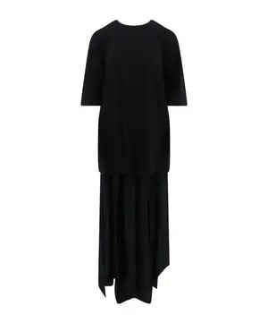 SEMICOUTURE Draped Dress - Black