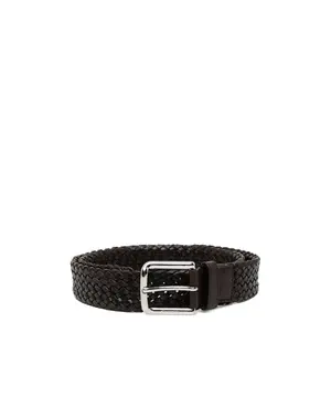 Church's Braided Leather Belt With Metal Buckle