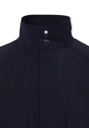 LANVIN Logo-patch Funnel-neck Jacket