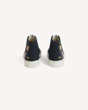 Kenzo Hoshi Embroidered Canvas High Top Sneakers