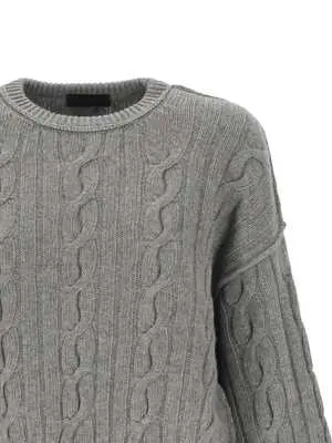 HAIKURE Cropped Knitted Sweater With Panelled Sleeves - No