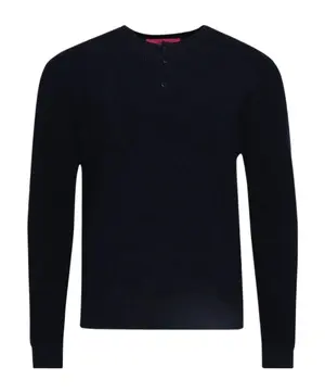 THE ELDER STATESMAN Long-sleeve Knit Top - Black