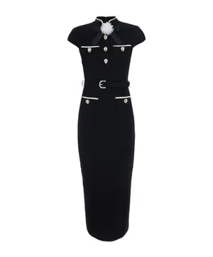 SELF-PORTRAIT Embellished Fitted Dress