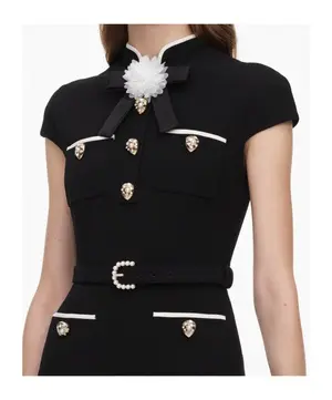 SELF-PORTRAIT Embellished Fitted Dress