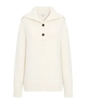Malo Sailor Collar Button-up Knit - No