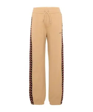 LANVIN Stripe-detail Track Pants - Beige