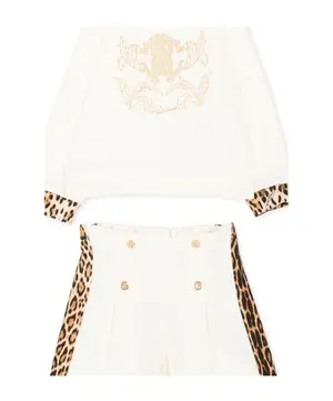 Roberto Cavalli Animal-print Matching Activewear Set