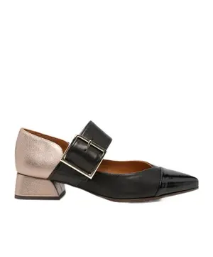 Chie Mihara Hebas Buckle-fastening Pointed-toe Pumps - Black