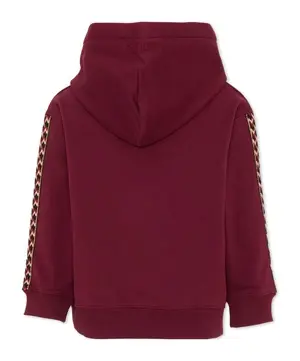 LANVIN Logo-embroidered Herringbone-trim Hoodie