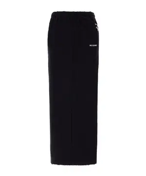 We11Done Embroidered-logo Maxi Skirt - Black